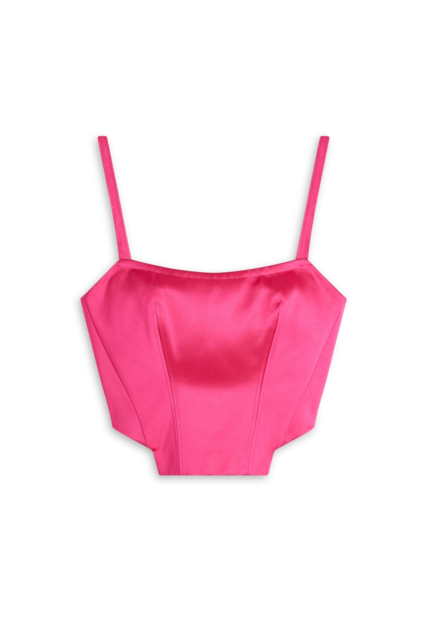 SATIN BUSTIER - PINK